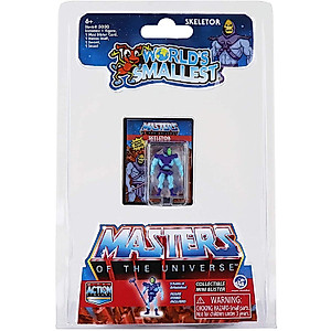 Worlds Smallest Masters of The Universe Bundle Set of 4 Mini Figures - He-Man - Skeletor - Teela - Battle Cat