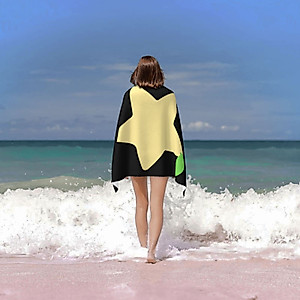 Zahika Paopu Fruit Beach Towel Absorbent Bathroom Towels Beach Towels Oversized Super ​32x52 Inch