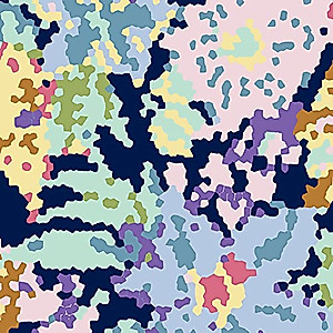 Vera Bradley Women's Recycled Lighten Up Reactive Convertible Belt Bag Sling Crossbody Bag, Happy Blooms Cross-Stitch, One Size