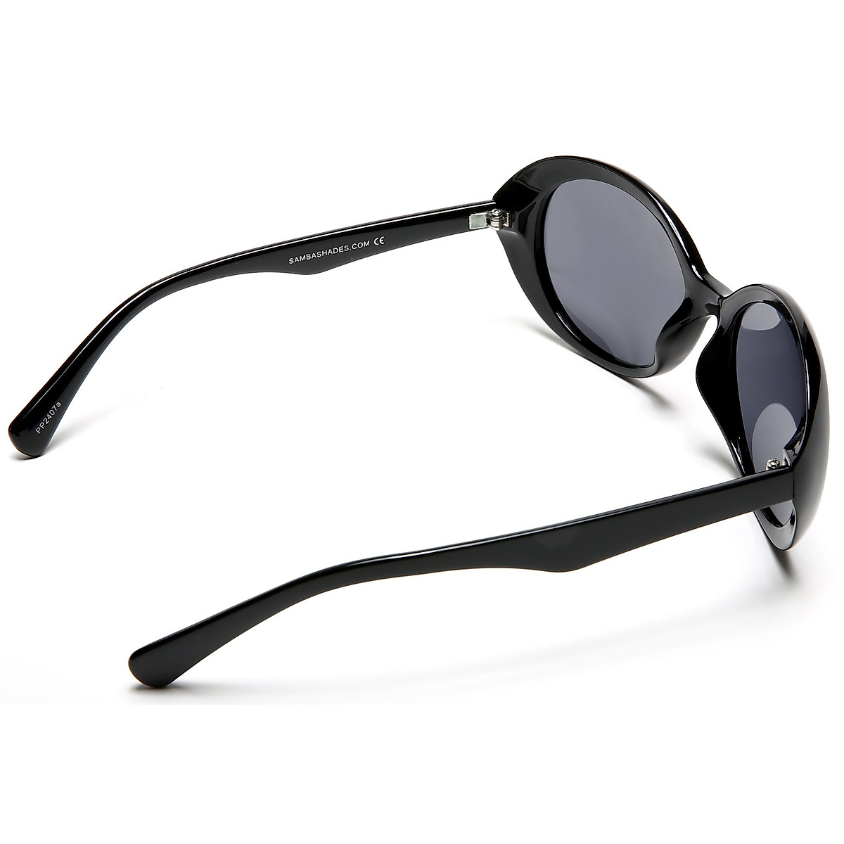 SAMBA SHADES Women's Sunglasses Polarized Lens Oversized Frame Retro Audrey Hepburn Style Black