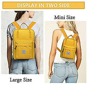 Backpack for Women, Chasechic Lightweight Cute School Bookbag for Teen Girls Hiking Casual Aesthetic Daypack Yellow