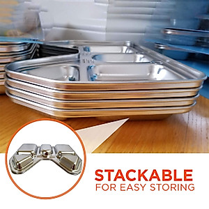 Kids Stainless Steel Section Plates