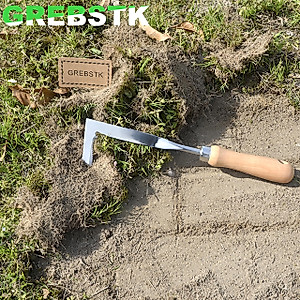 GREBSTK Crack Weeder Crevice Weeding Tool Stainless Steel Manual Weeder Beech Handle Gardening Tool