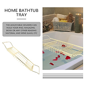Stainless Steel Shower Tray: European Style Extendable Bathtub Tray for Luxury Bath Stainless Steel Over The Tub Bath Tray for Bathroom Accessories