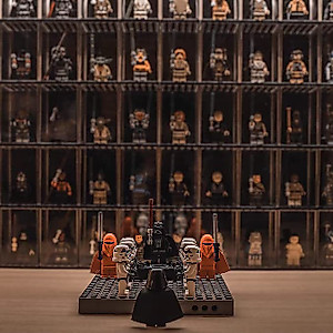 Minifigures Display Case, Acrylic Building Block Display Box, Action Figure Toys Storage for Lego Minifigure, Fit for Lego Lovers(12PCS)