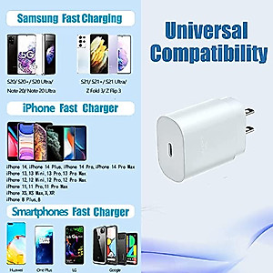Fast Type C Charger,USB C Charger Block, Fast Samsung Charger Type C Fast Wall Charger 25W PD Adapter Plug Block for Samsung Galaxy S21/S21+/S21Ultra/Z Fold 3/Z Flip 3/Note 20/iPhone 13/13 Pro/12/iPad
