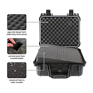 Olympia 13.47" Waterproof Hard Case with DIY Customizable Foam, Fit use of Gear, Equiment, Camera and so on