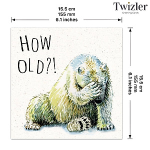 Twizler Funny Birthday Card Polar Bear – Funny Card Birthday – Happy Birthday Card – Funny Birthday Card Men – Funny Birthday Card Women – Funny Birthday Card For Him – Funny Birthday Card For Her