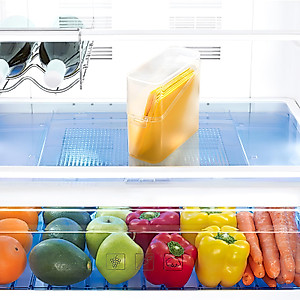 2 Pack Sliced Cheese Storage Container for Fridge - Clear Cheese Holder with Flip Airtight Lid for Cheese and Butter Block Storage