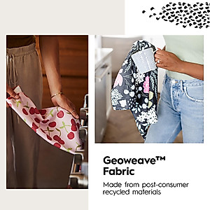 GEOMETRY Kitchen Dish Cloths - Quick Dry Dishcloths for Kitchen - Premium Dish Rags with Geoweave - 3-Pack Set (Night Reeds)