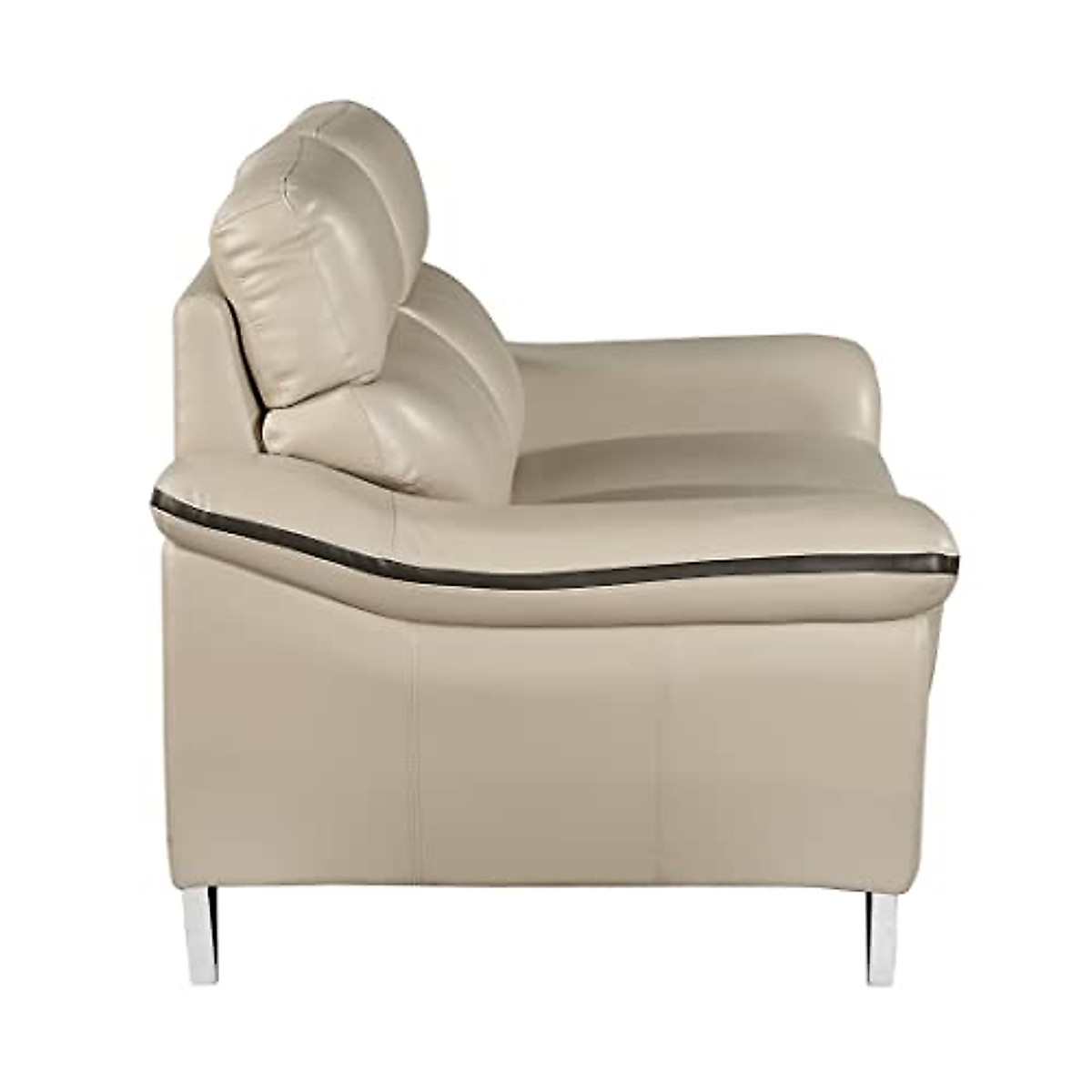 Blackjack Furniture Bailey Leather Match Upholstered Living Room Loveseat, Beige