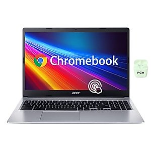 acer Chromebook 15.6 Inch FHD Touchscreen Laptop, Intel Celeron N4020, 4GB DDR4 RAM, 64GB eMMC, LED Backlit Touch Display, Chrome OS, Webcam, Silver, PCM