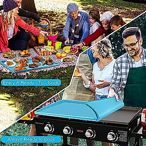 Eibodian Silicone Griddle Mat for 36" Blackstone, Upgraded Full-edge Blackstone Griddle Cover, Heavy Duty Food Grade Silicone Grill Mat Protects Grill Year-Round from Debris, Insects, and Rust