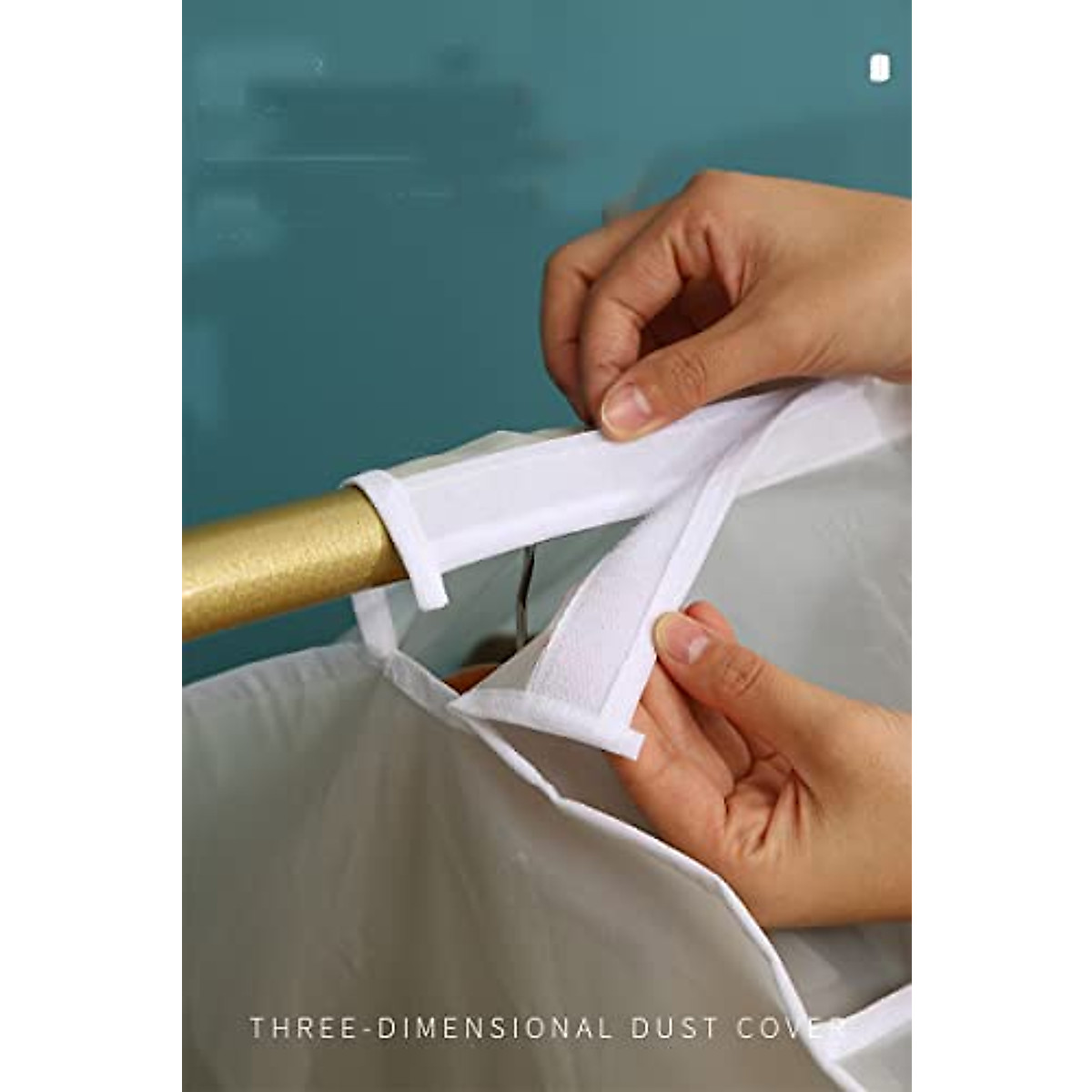 AKWFUNZ Hanging Clothes Bag Transparent and Large Capacity for Keeping Clothes Clean (Small)