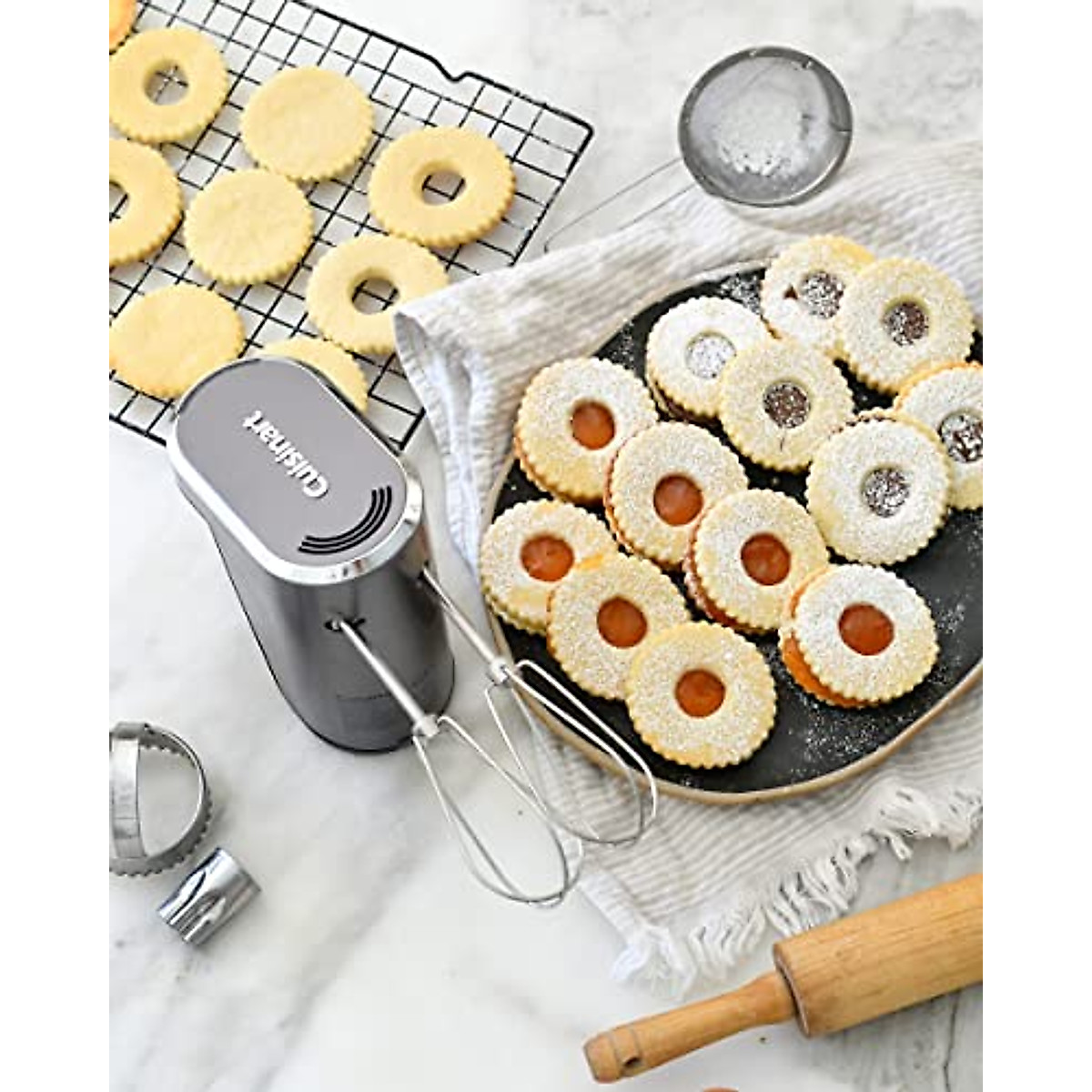 Cuisinart Electric Hand Blender & Mixer, EvolutionX Cordless Hand Mixer, 5 Speeds, Gray/Black, RHM-100