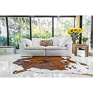 Genuine Brindle Tricolor Cowhide Rug XL 6 x 7-8 ft. 180 x 220 cm