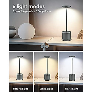 JALVDE Rechargeable Desk Lamps LED Light Battery Dining Lamp, Outdoor Decorative Task Lights for Restaurant, Dinner, Patio