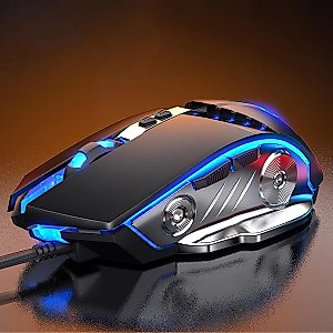 Censprin Gaming Mouse USB Wired RGB Backlit Silent Click Gamer Mouse with 4 Adjustable DPI Up to 3200, Comfortable Grip Ergonomic Optical Gaming Mice for Laptop PC Gamer Computer Desktop