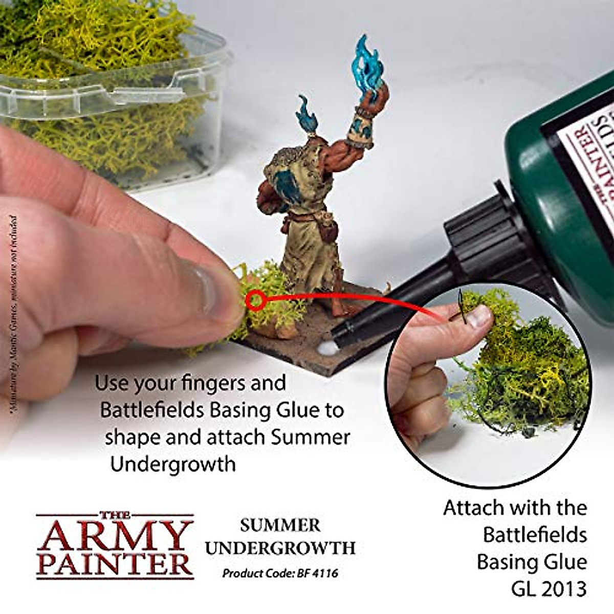 The Army Painter Battlefield: Summer Undergrowth Basing, 150 ml-For Miniature Bases & Terrains -Scenics Static Grass, Model Terrain Grass, Terrain Model Kit & The Army Painter Tufts for Bases of Minis