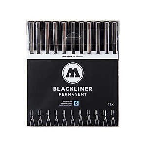 MOLOTOW Blackliner Pen Complete Set, 11 Pens, 1 Set Each (200.485)
