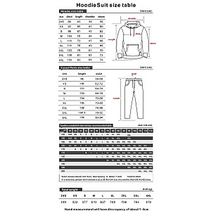 JMSUN Uniform Two-Piece Hoodies Pants Fashionable Pullover Sweatshirt for Men/Women Tracksuit