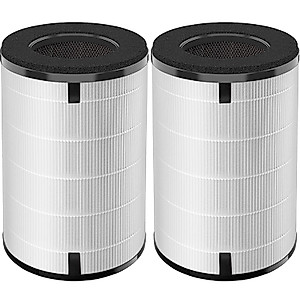 AP-T45 AP-T40FL HEPA Replacement Filter Compatible with 1461901 Homedics Total Clean 5-in-1 Air Cleaner Purifier, AP-T40 AP-T45WT AP-T40WT AP-T45-BK AP-T45-WT AP-T40WTAR, 2 Pack