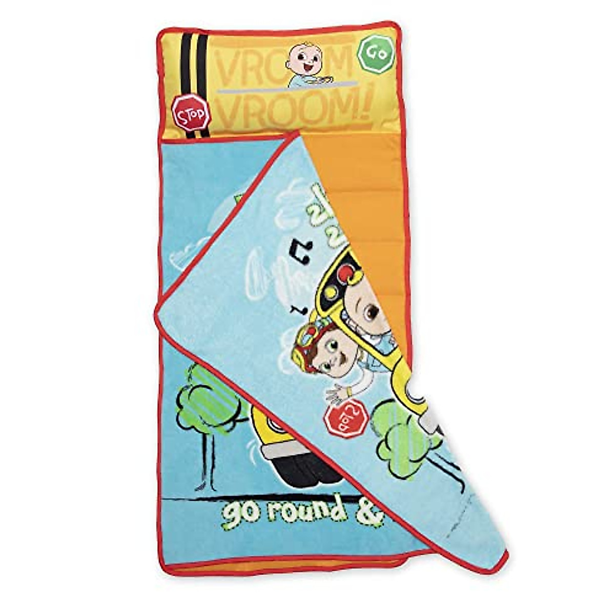 CoComelon Kids Nap-Mat Set – Includes Pillow and Fleece Blanket – Great for Boys or Girls Napping During Daycare, Preschool, or Kindergarten - Fits Toddlers and Young Children