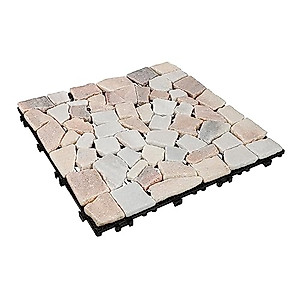 OSALADI 1pc Stone Floor Plastic Floor Mat Outdoor Floor Tiles Plastic Deck Tiles Patio Deck Tiles Bath Floor Balcony Flooring Stone Interlocking Tiles Garden Stone Floor Tile Home Decor
