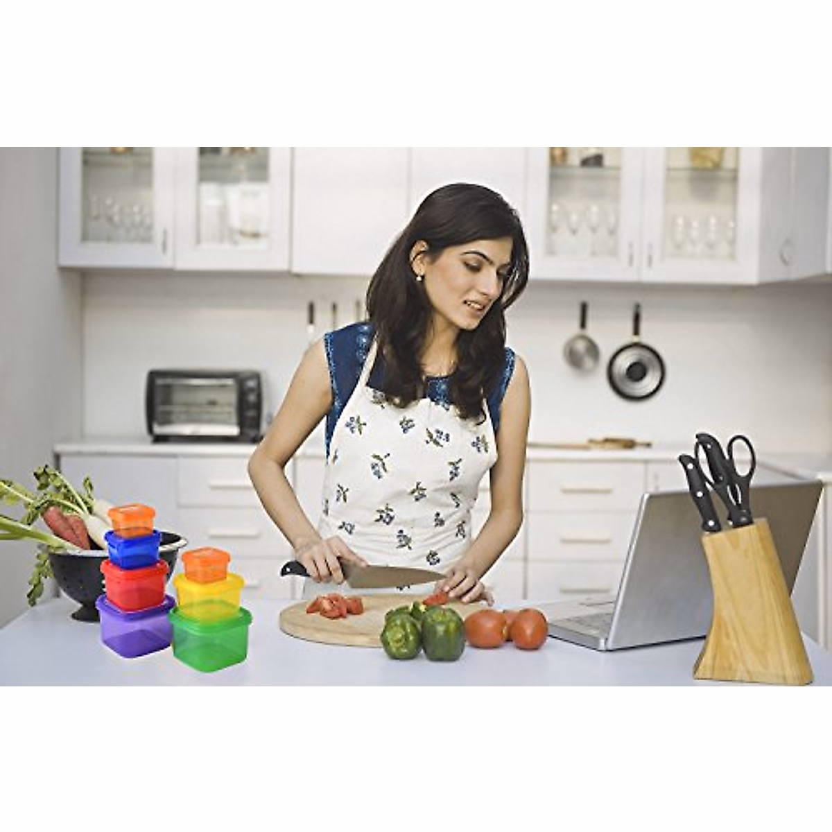 21 Day LABELED Efficient Nutrition Portion Control Containers Kit (14-Piece) + COMPLETE GUIDE + 21 DAY PLANNER eBOOK + RECIPE eBOOK, BPA FREE Color Coded Meal Prep System for Diet and Weight Loss