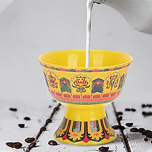 Chinese Tea Cup Ceramic Tibetan Cup Chinese Tea: Traditional Chinese Ceramic Teacup Kungfu Tea Cups Asian Celadon Tea Cups Porcelain Tea Cup Set for Tea Latte Black Coffee Mugs Yoga Decor