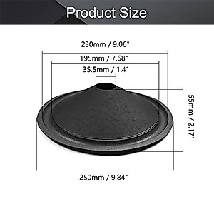 Fielect 10 inches Paper Speaker Cone Subwoofer Cones Drum Paper 1.5 inches Inner Diameter with Foam Surround 2Pcs