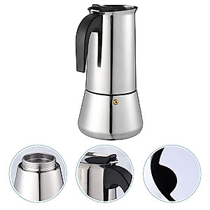 Hemoton 1pc Stainless Steel Pot Stovetop Espresso Maker Stainless Steel Stainless Steel Espresso Maker Stainless Steel Tea Kettle Espresso Coffee Pot Crafting Supplies Concentrate