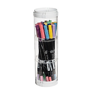 Deflecto Stacking Organizers, 3" x 11.67" x 3", 3 Compartments (20101CR)