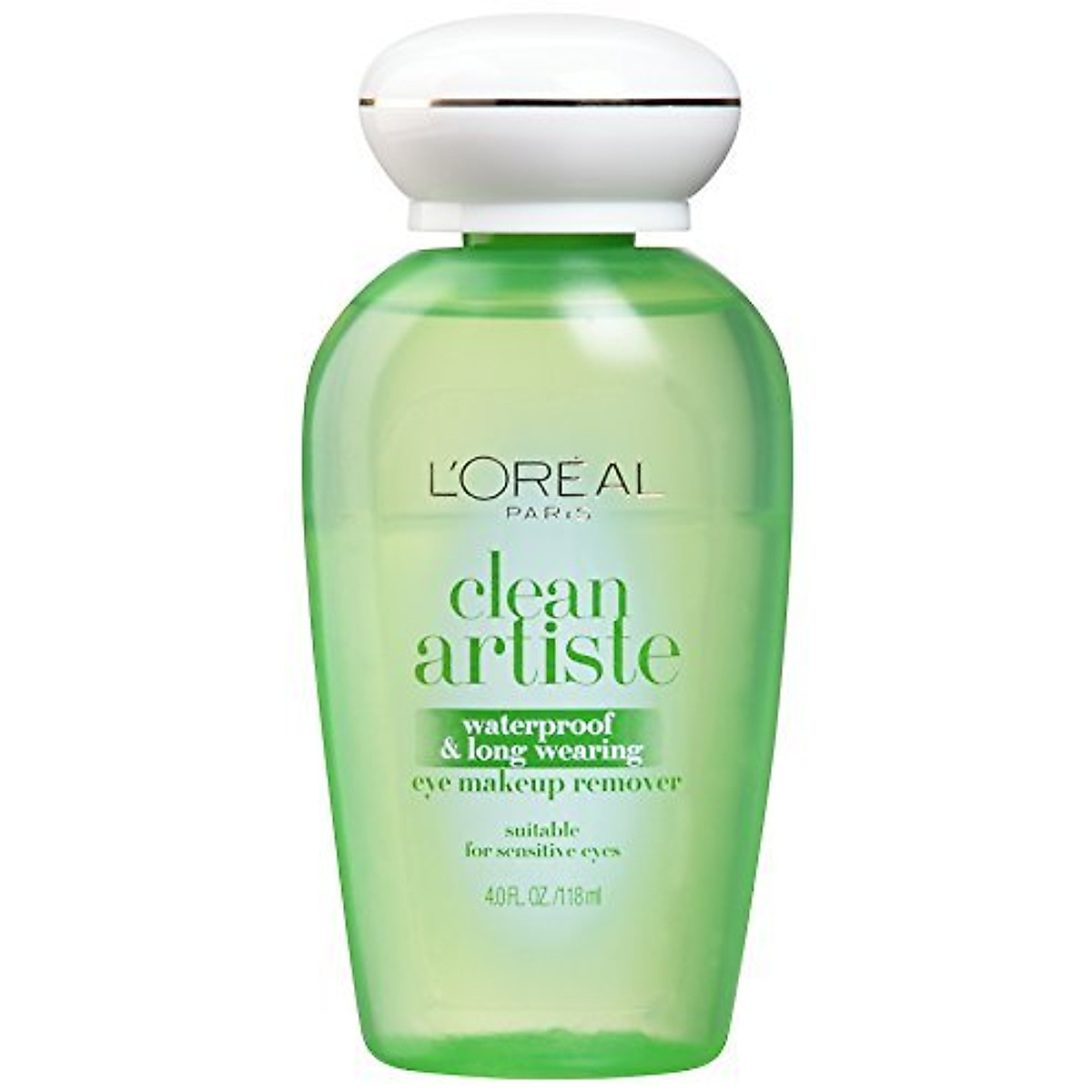 L'Oreal Paris Clean Artiste - Eye Makeup Remover - Waterproof & Long Wearing - Net Wt. 4.0 FL OZ (118 mL) Per Bottle - Pack of 2 Bottles