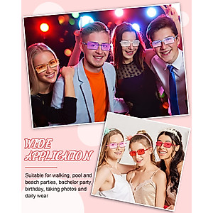 LEIFIDE 36 Pairs Frameless Rectangle Sunglasses Plastic Rimless Sunglasses Candy Color Vintage Glasses for Women Men Unisex Sun Protection, Multicolor