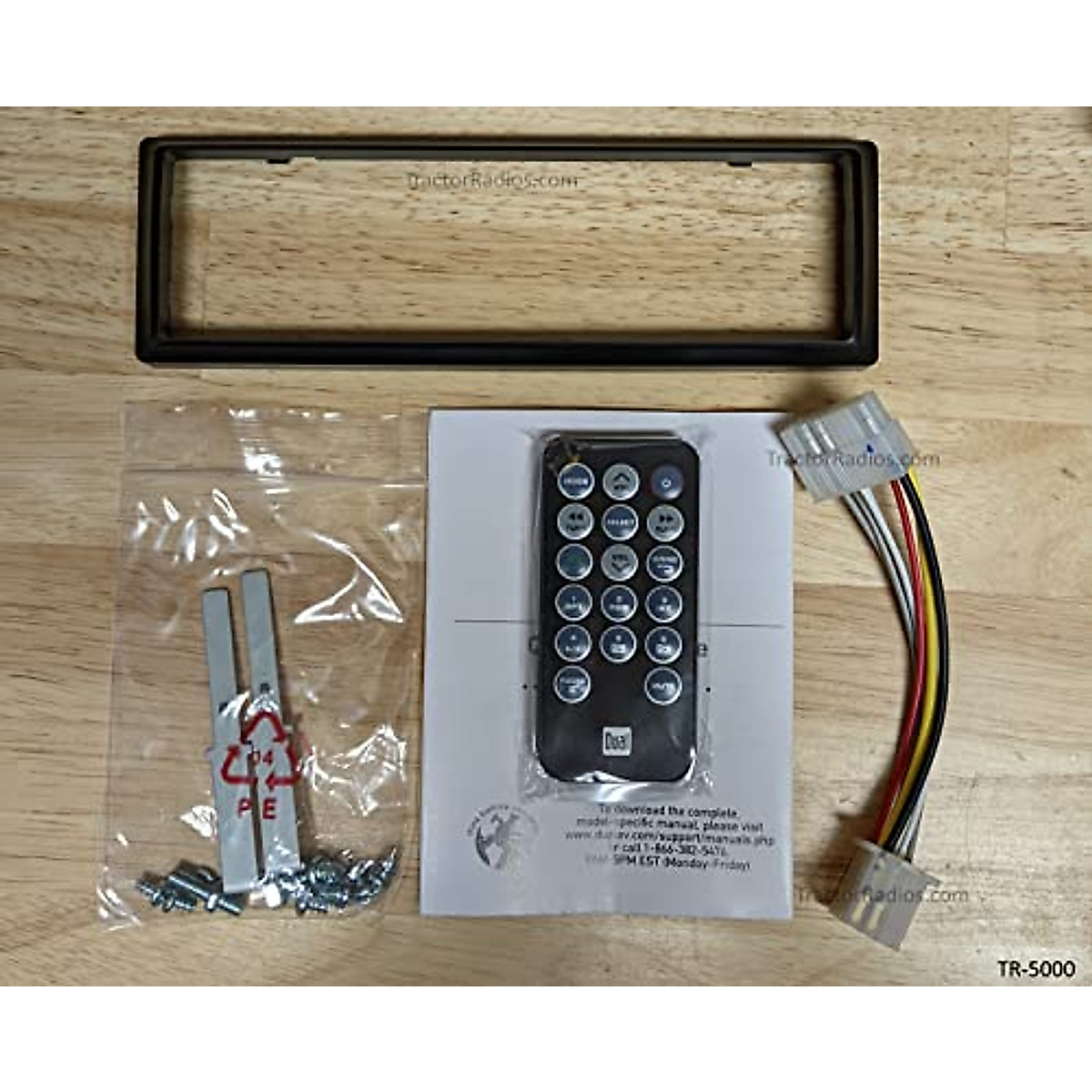 Kubota Tractor Radio CD Player AM FM Stereo Receiver MP3 USB Aux Bluetooth Remote RTV-1100 RTX-1100C Harness Plug B2650 RTV RTX