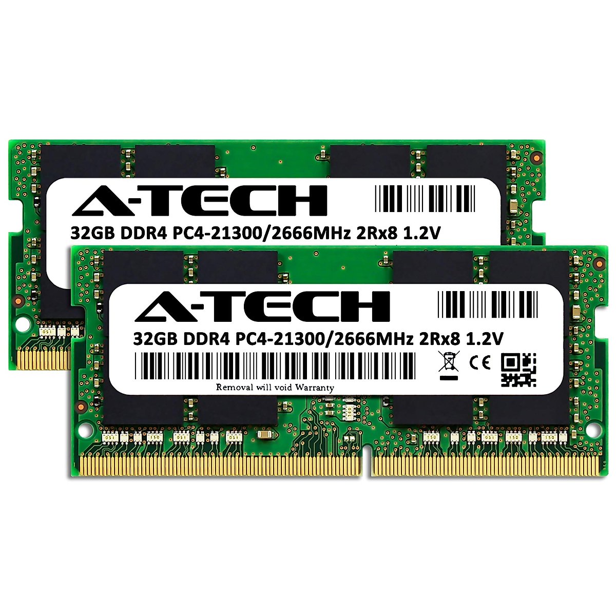 A-Tech 64GB (2x32GB) RAM for ASUSTOR ASUSTOR LOCKERSTOR 10 AS6510T | DDR4 2666MHz PC4-21300 Non ECC SO-DIMM 2Rx8 1.2V - Laptop & Notebook Memory Upgrade Kit