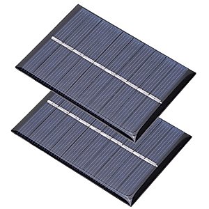 Delaman 2Pcs Solar Panel, Polysilicon Solar Panel Charging Power Board Charger for Small Power Appliances