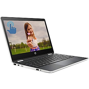 HP Pavilion x360 2-in-1 11.6" HD Touch-Screen Laptop, Intel Pentium N5000, 4GB DDR4 RAM, 128GB Solid State Drive, WiFi, Bluetooth, Webcam, HDMI, Windows 11, Ash Silver