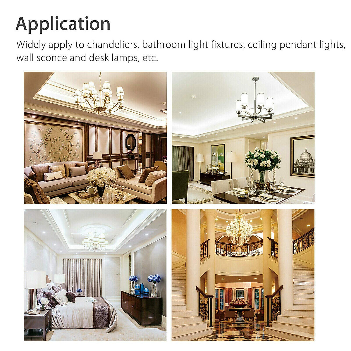 Lxcom Lighting 10W E12 LED Corn Light Bulb(6 Pack)- 2835 SMD 102LEDs E12 Dimmable 100W Equivalent 1000LM Daylight White 6000K Chandelier Bulbs E12 Base Ceramic Light Bulbs for Home Lighting, AC110V