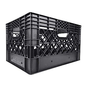 Farmplast Rectangle Milk Crates Black Color 24qt x 96 count