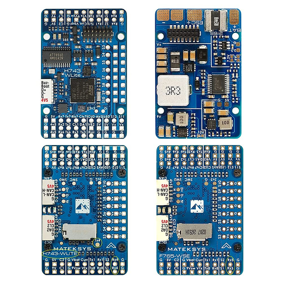 Mateksys Matek H743-WLITE Flight Controller STM32H743VIH6 ICM42688-P DPS310 OSD MicroSD Blackbox F765 wse Updated H743-WLITE