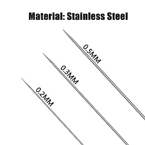 SAGUD Airbrush Nozzle Needle Cap 0.2mm 0.3mm 0.5mm Replacement Accessories Parts with Wrench for Air Brush Spray Gun Kit