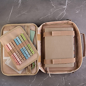 DIVERSEBEE Large Bible Cover with Handles and Shoulder Strap, Bible Carrying Case for Women, Bible Tote Bag, Bible Book Cover, Bible Accessories, Christian Gift (Geometric)