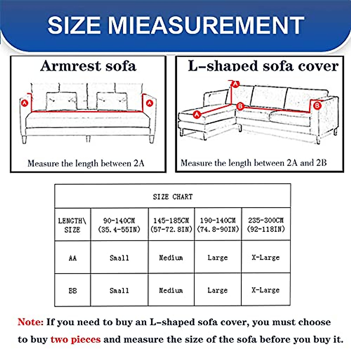 TVPFM Jacquard Furniture Protector, 2 Seater 3 Seater Elastic Bottom Sofa Cover Soft Stretch Sofa Slipcover for Living Room Pets Cat Dog-Blue B-4 Seater