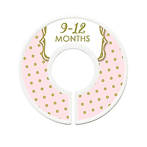 Modish Labels Baby Nursery Closet Dividers, Closet Organizers, Nursery Decor, Baby Girl, Pink, Gold, Confetti, Floral, Flowers