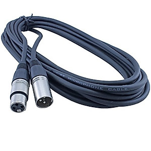 MCSPROAUDIO 10 Pack of 25 Foot Male to Female 3 Pin XLR Microphone Audio Cables