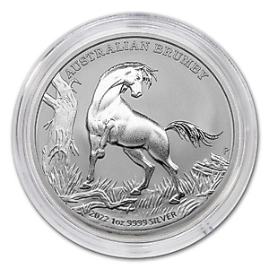 2022 P 1 oz Silver Australian Brumby Horse Brilliant Uncirculated (in Capsule) with a Certificate of Authenticity $1 Seller BU