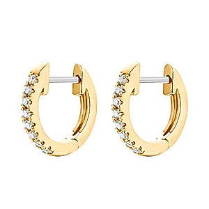 PAVOI Womens 14K Yellow Gold-Plated-Base Cubic Zirconia Cuff Earring