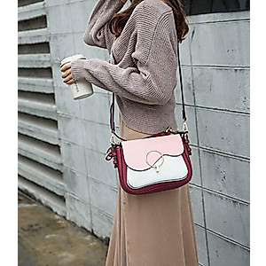 MKF Crossbody Bags for Women – PU Leather Pocketbook Handbag – Medium Side Messenger Purse, Shoulder Strap